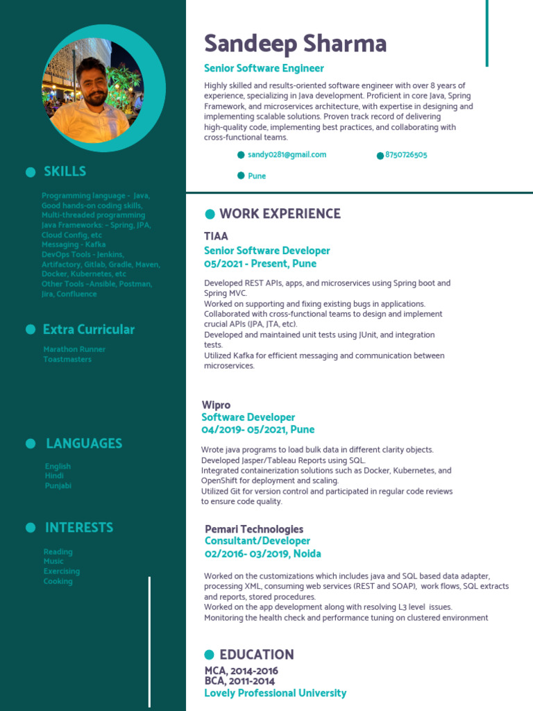 Sandeep's Resume | PDF | Java (Programming Language) | Software Development