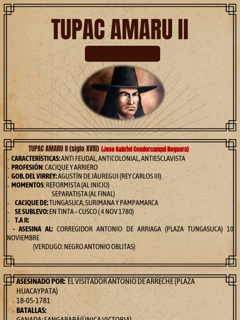 Túpac Amaru II: Rebelión y Consecuencias | PDF