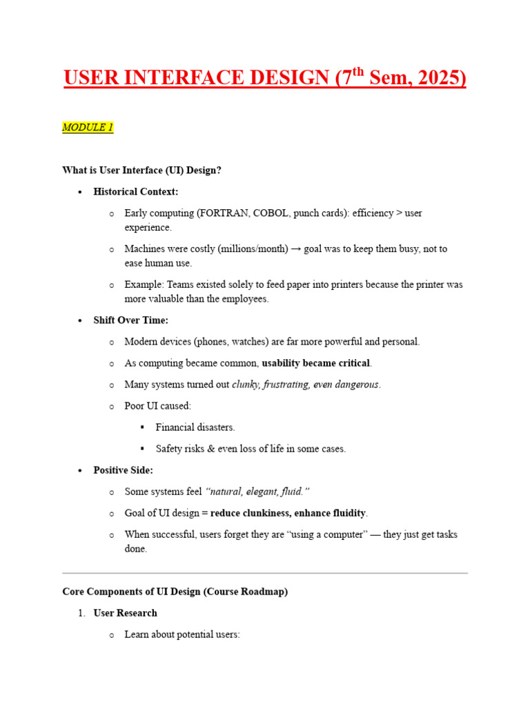 User Interface Design Fundamentals | PDF | Usability | User Interface