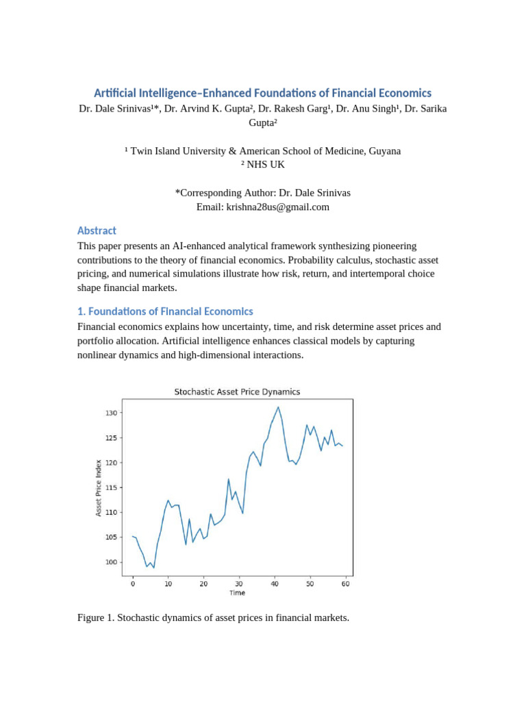 AI-Enhanced Financial Economics Framework | PDF