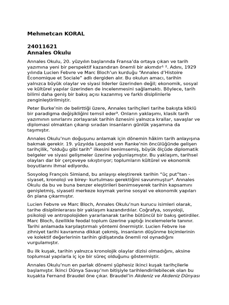 Annales Okulu | PDF