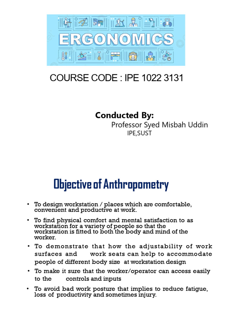 Understanding Anthropometry in Workstation Design | PDF | Chair ...
