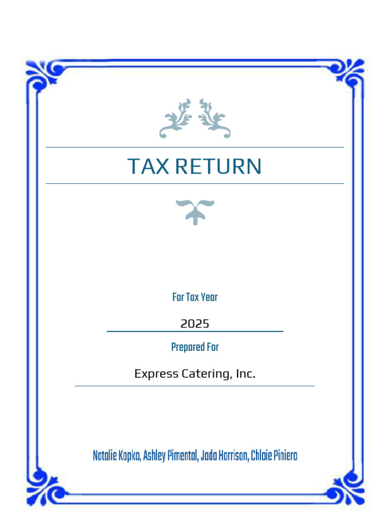 Corporate Tax Return - Final -V2 | PDF | Tax Deduction | Irs Tax Forms