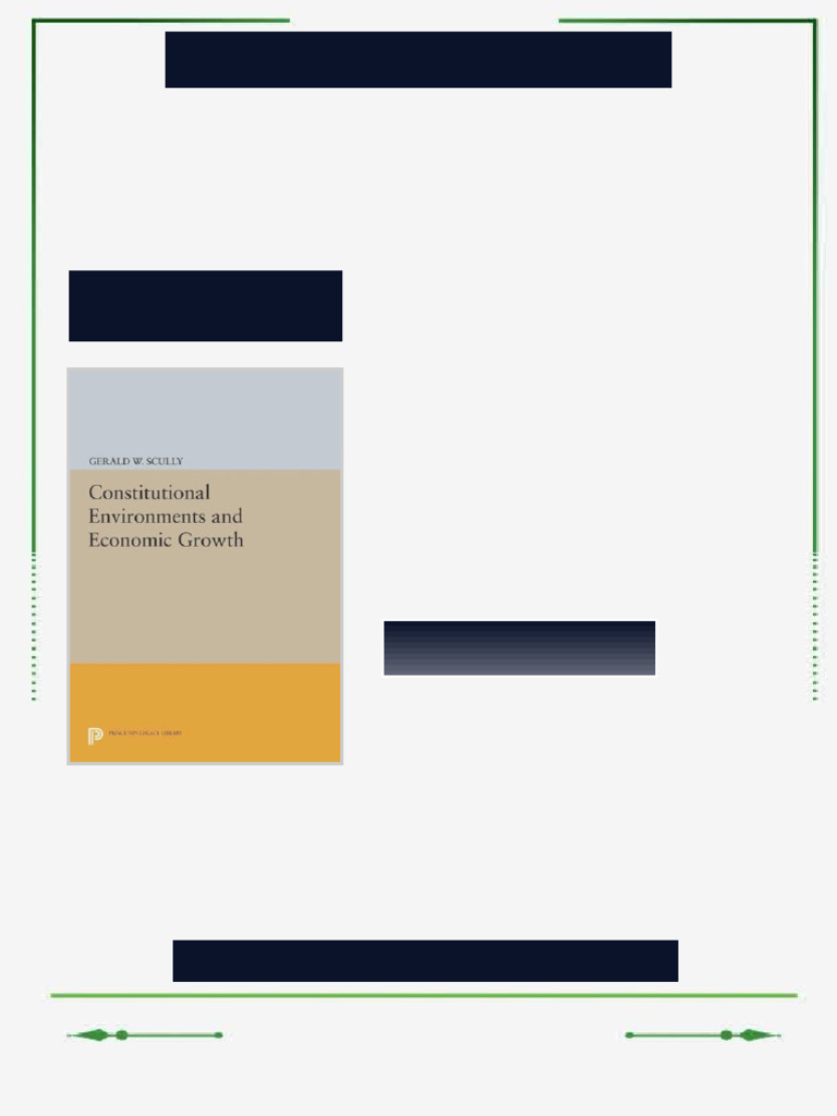Constitutional Environments and Economic Growth Gerald W. Scully ebook ...