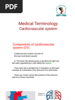 Cardiovascular Terminology Breakdown | PDF