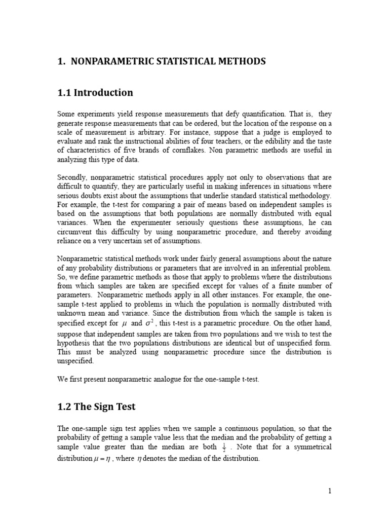 Nonparametric Statistical Methods | PDF | Nonparametric Statistics ...