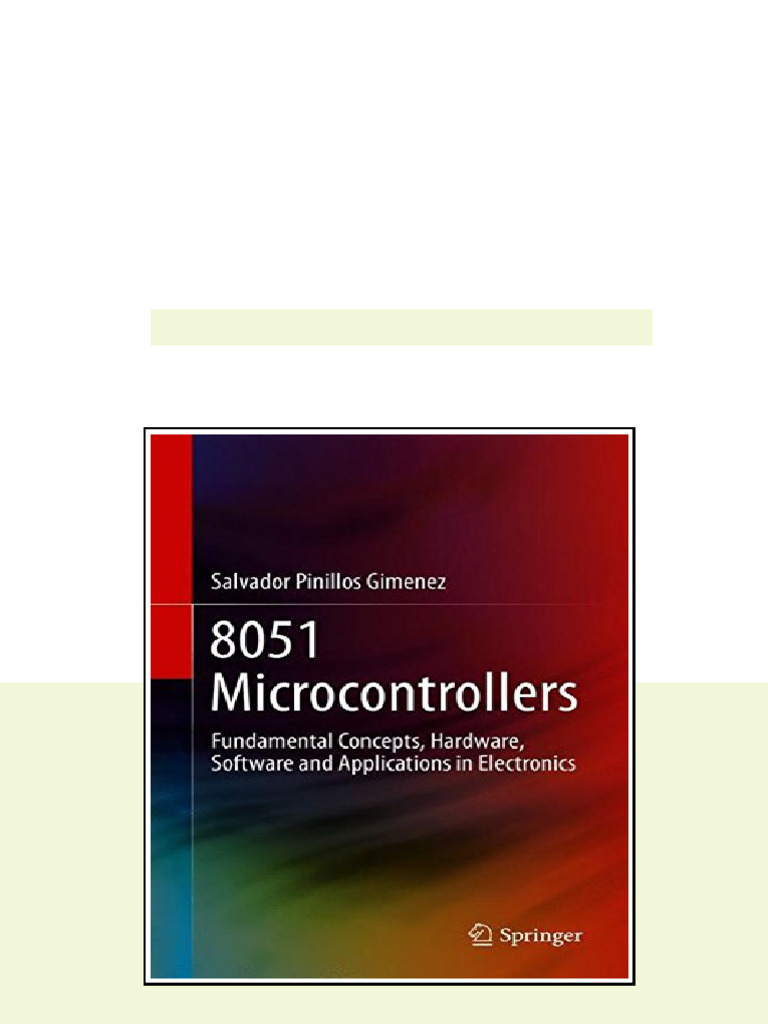 8051 Microcontrollers Fundamental Concepts Hardware Software And ...