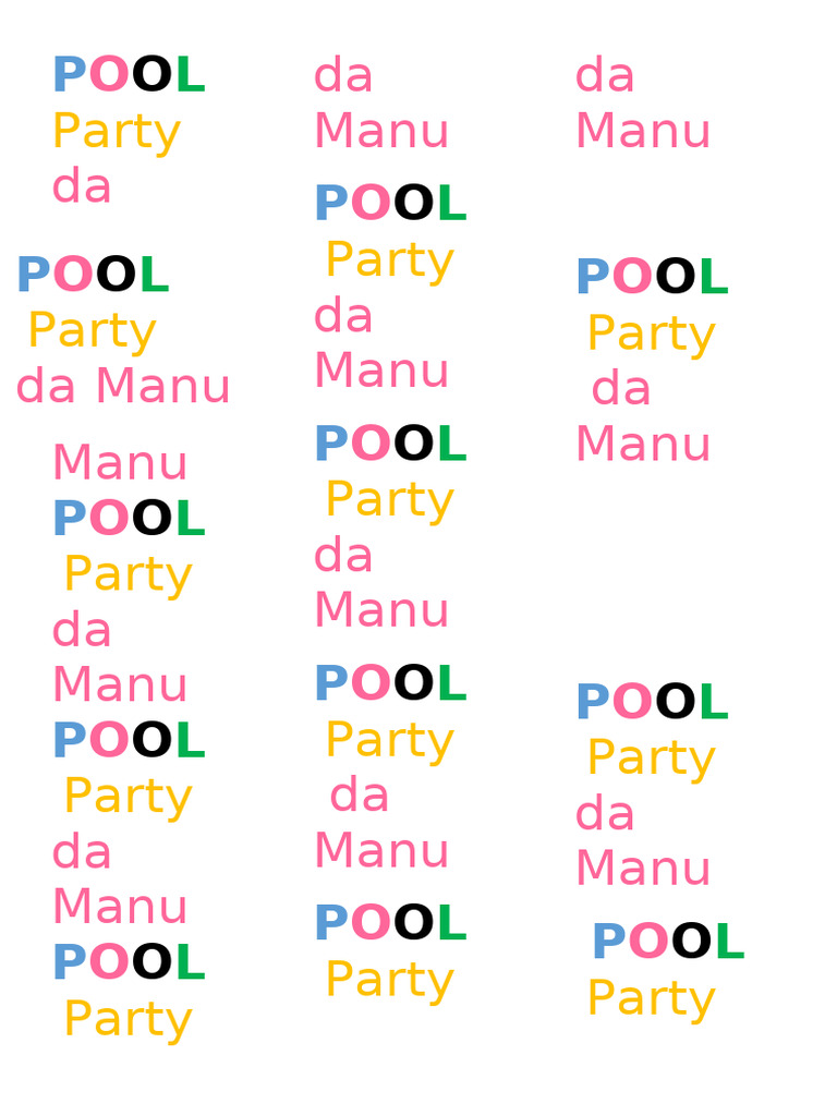 POOL Party Manu | PDF