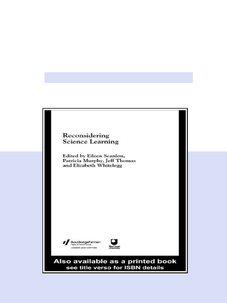 (Ebook) Reconsidering Science Learning by Eileen Scanlon ISBN ...