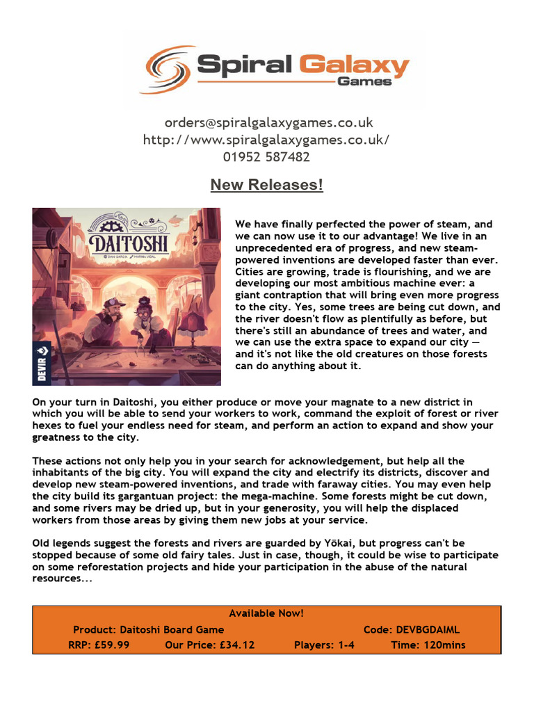 Spiral Galaxy Newsletter Week Commencing 27.11.24 | PDF | Role Playing ...