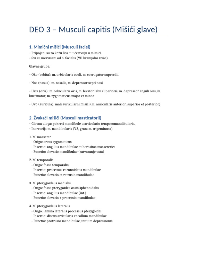 DEO3 Musculi Capitis | PDF