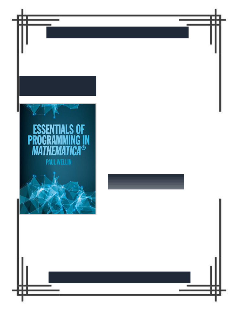 Essentials of Programming in Mathematica 1st Edition Paul Wellin eBook ...