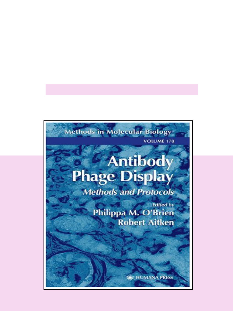 Antibody Phage Display Methods and Protocols 1st Edition Hennie R ...