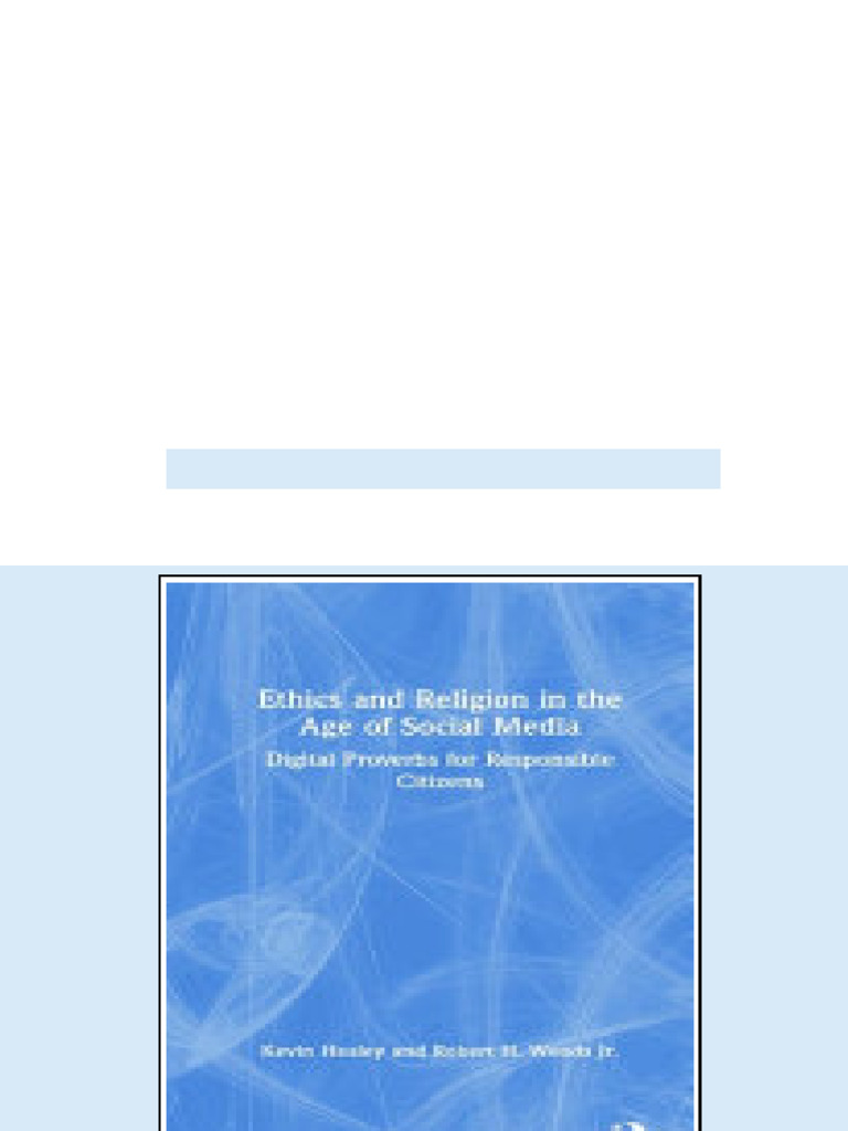 (Ebook) Ethics and Religion in the Age of Social Media : Digital ...