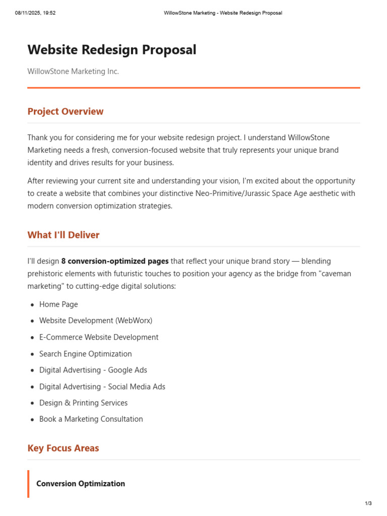 WillowStone Website Redesign Proposal | PDF | Search Engine ...