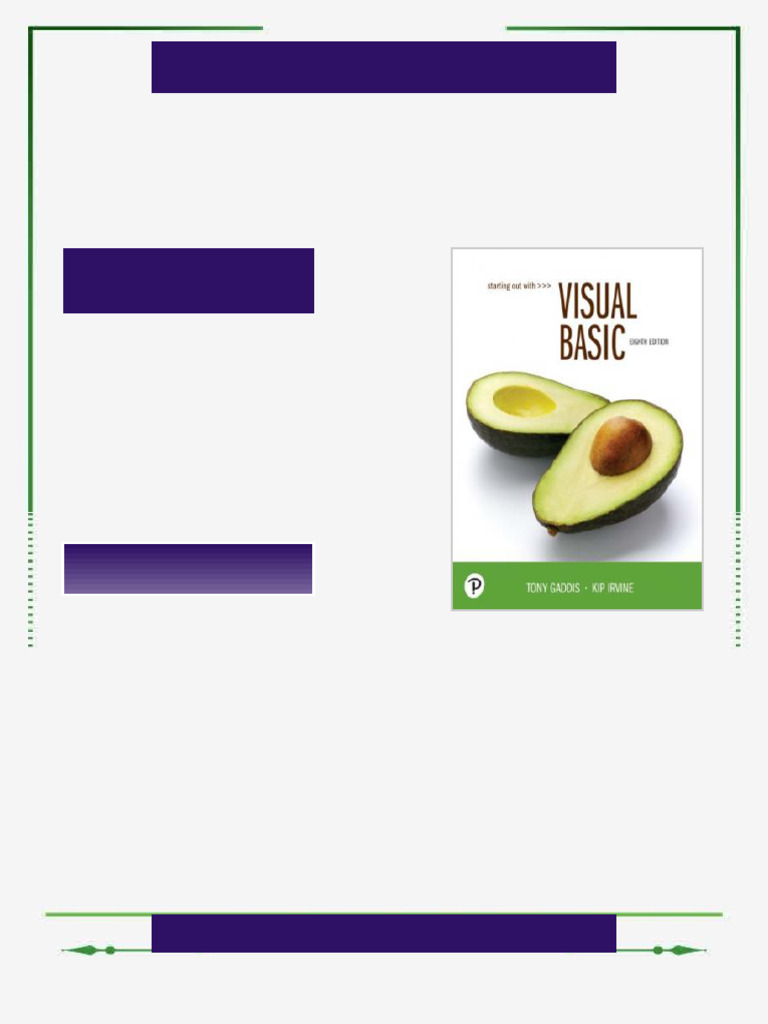 Starting Out with Visual Basic - 8th Edition Tony Gaddis eBook all ...