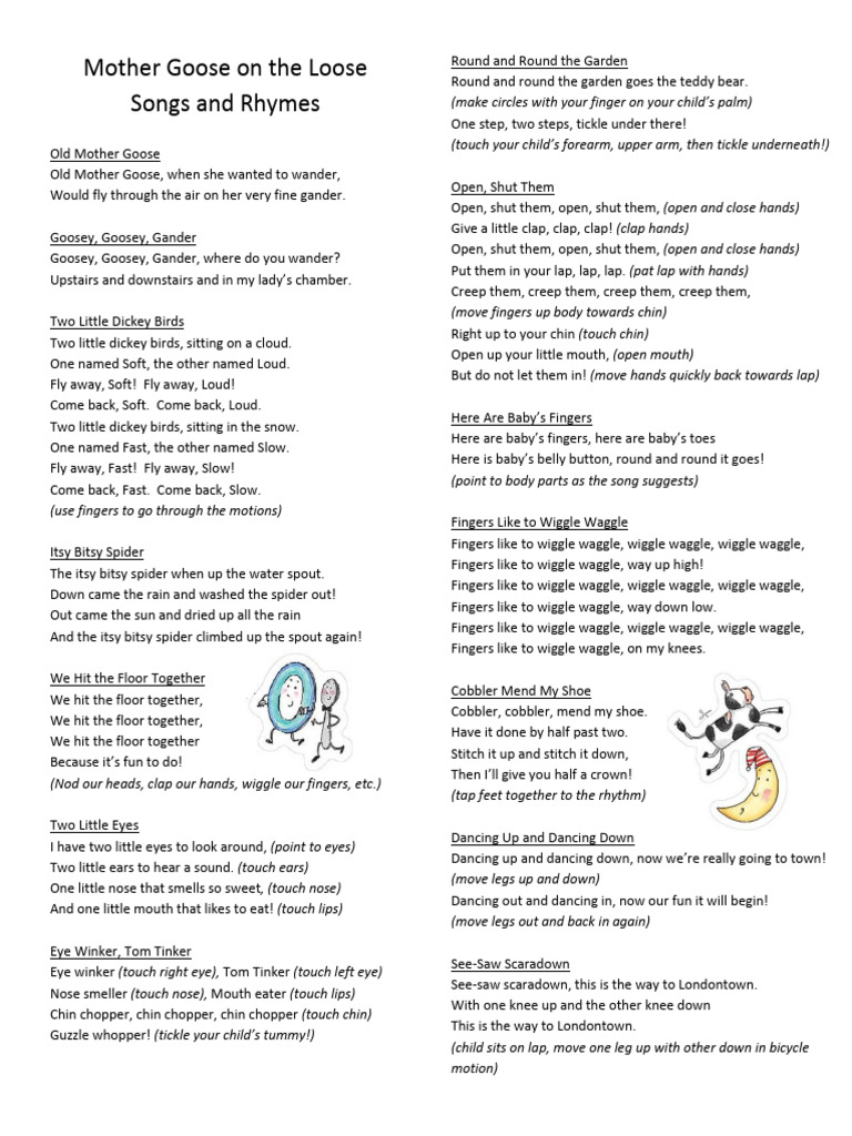 Mother Goose Songs and Rhymes Collection | PDF | Beehive