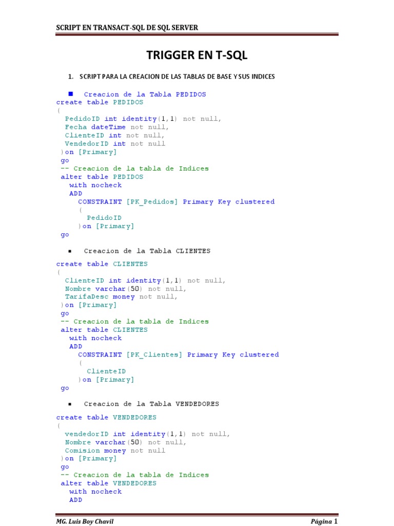 Operaciones Con Trigger-1 | PDF | Bases de datos | Software de la ...