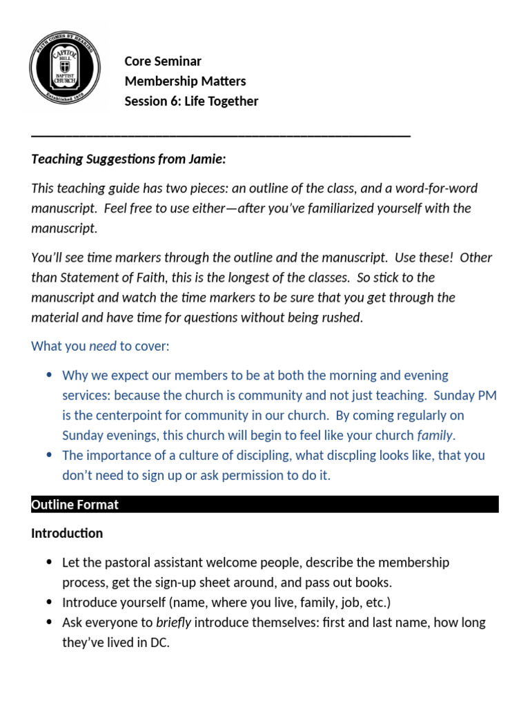 06 Life Together March 2014 | PDF | Elder (Christianity) | Deacon