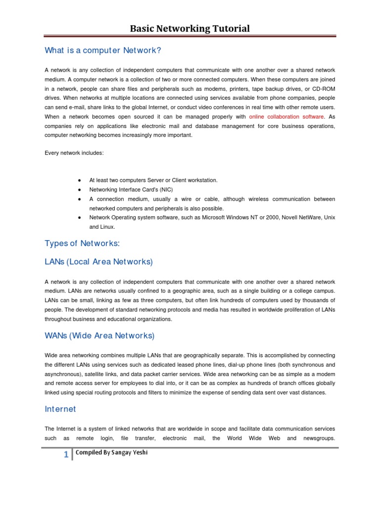 What Is A Computer Network | PDF | Network Topology | Computer Network