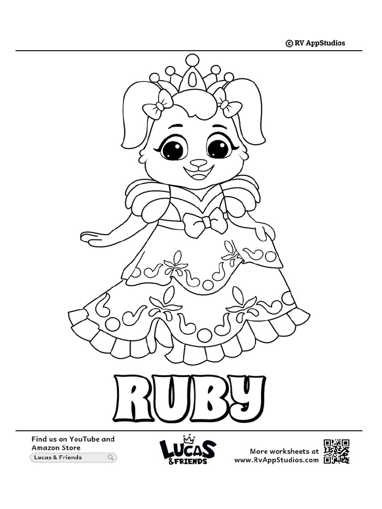 432 Color Princess Ruby Coloring Pages | PDF