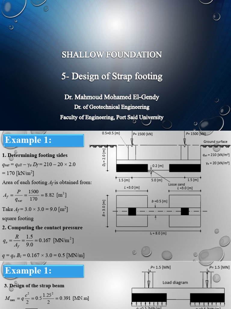 Strap Footings | PDF | Mechanics | Force