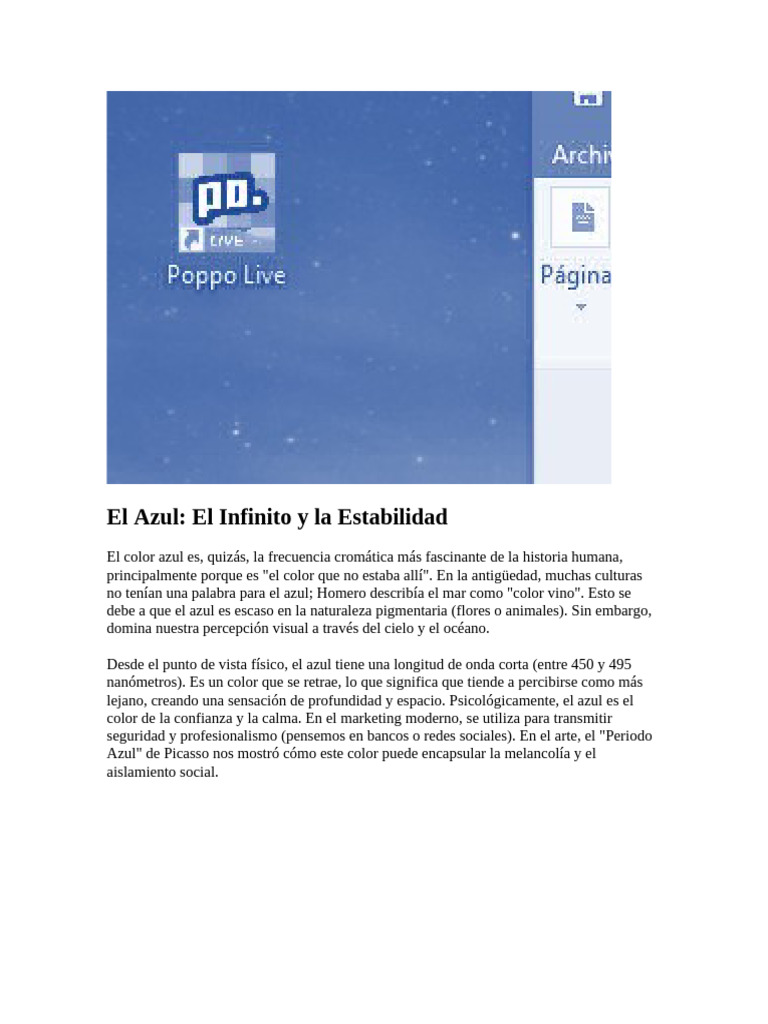 El Color Azul: Significado y Usos | PDF