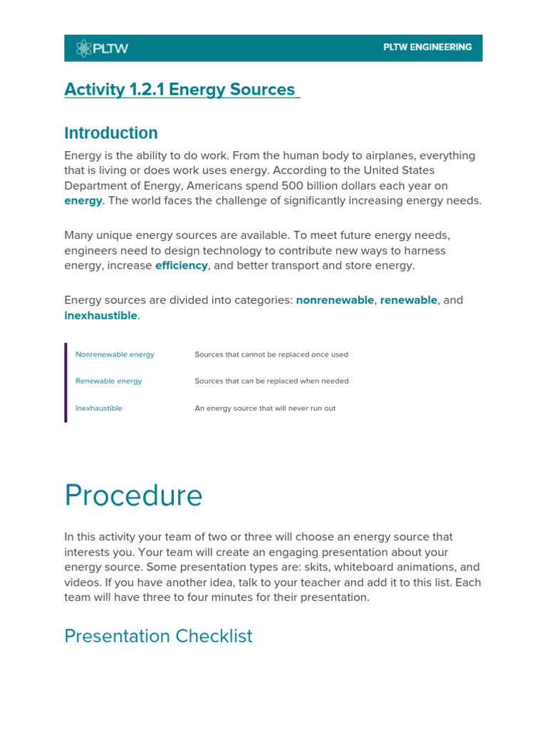 Understanding Energy Sources and Presentations | PDF | Energy ...