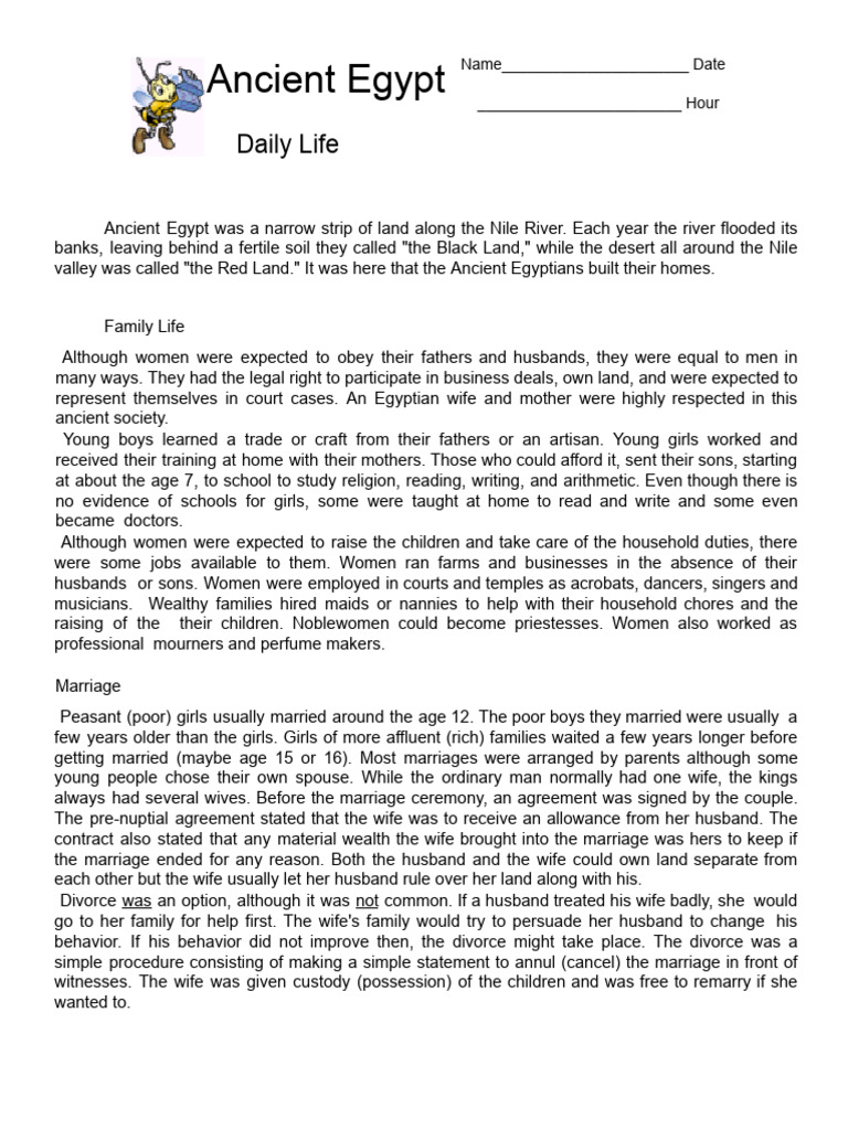 Daily Life in Ancient Egypt | PDF | Breads | Ancient Egypt