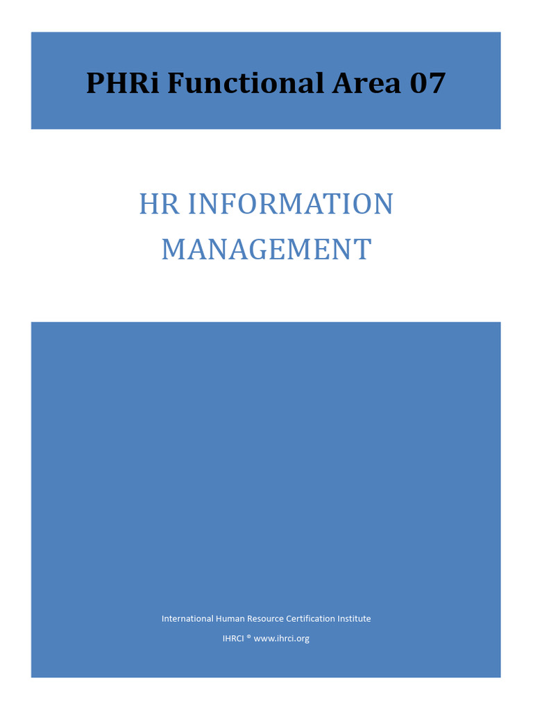 2024 PHRi Workbook Module 7 Final | PDF | Business Intelligence | Human ...