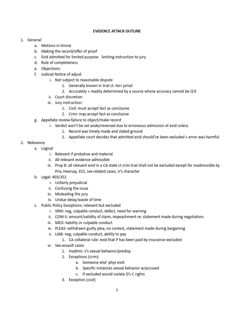 ONeill - Evidence Attack - 2021 | PDF | Hearsay | Relevance (Law)