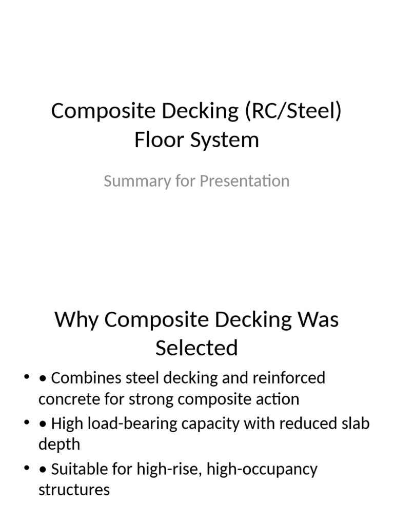 Benefits of Composite Decking Systems | PDF