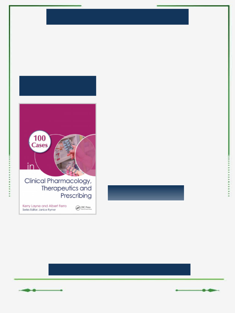 100 Cases in Clinical Pharmacology, Therapeutics and Prescribing 1st ...