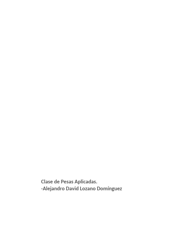 Clase de Pesas | PDF