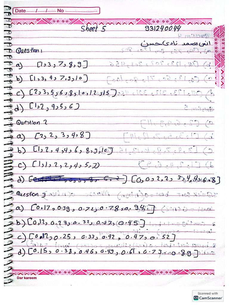 Algo Sheet 5 Solution | PDF