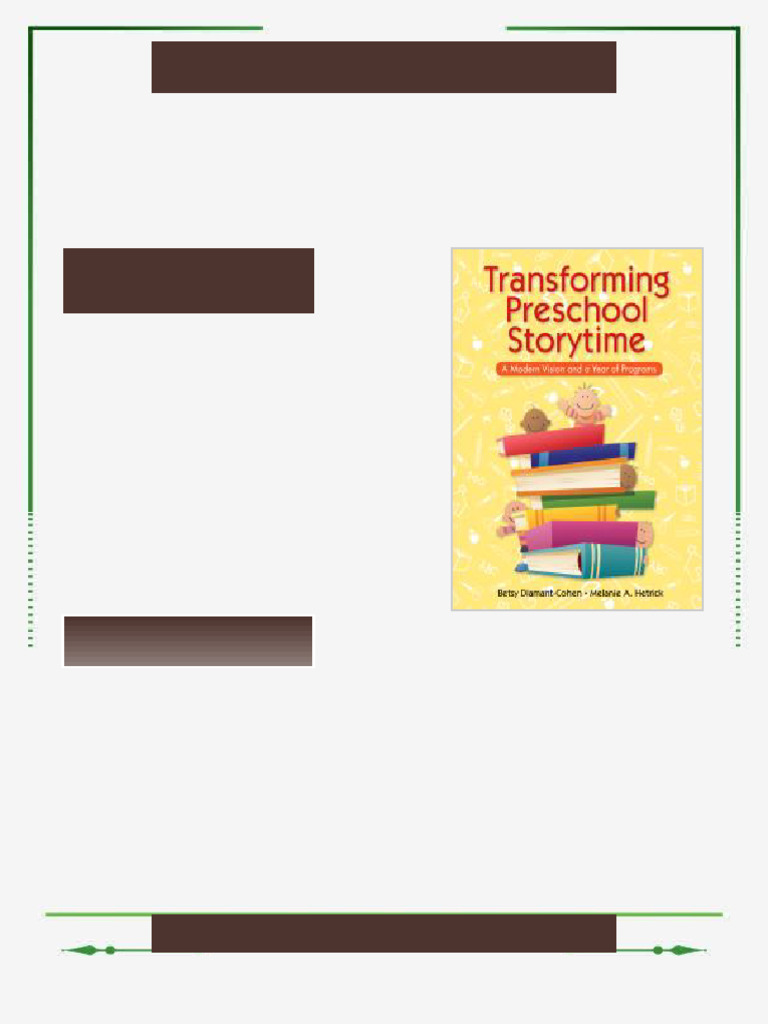 Transforming Preschool Storytime A Modern Vision and a Year of Programs ...