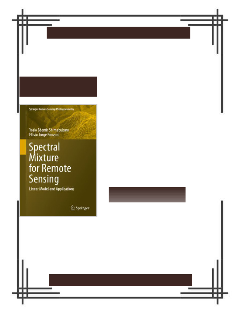 Spectral Mixture for Remote Sensing Linear Model and Applications Yosio ...