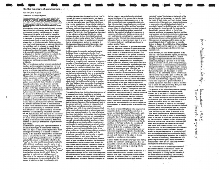 Architectural Typology Explained | PDF