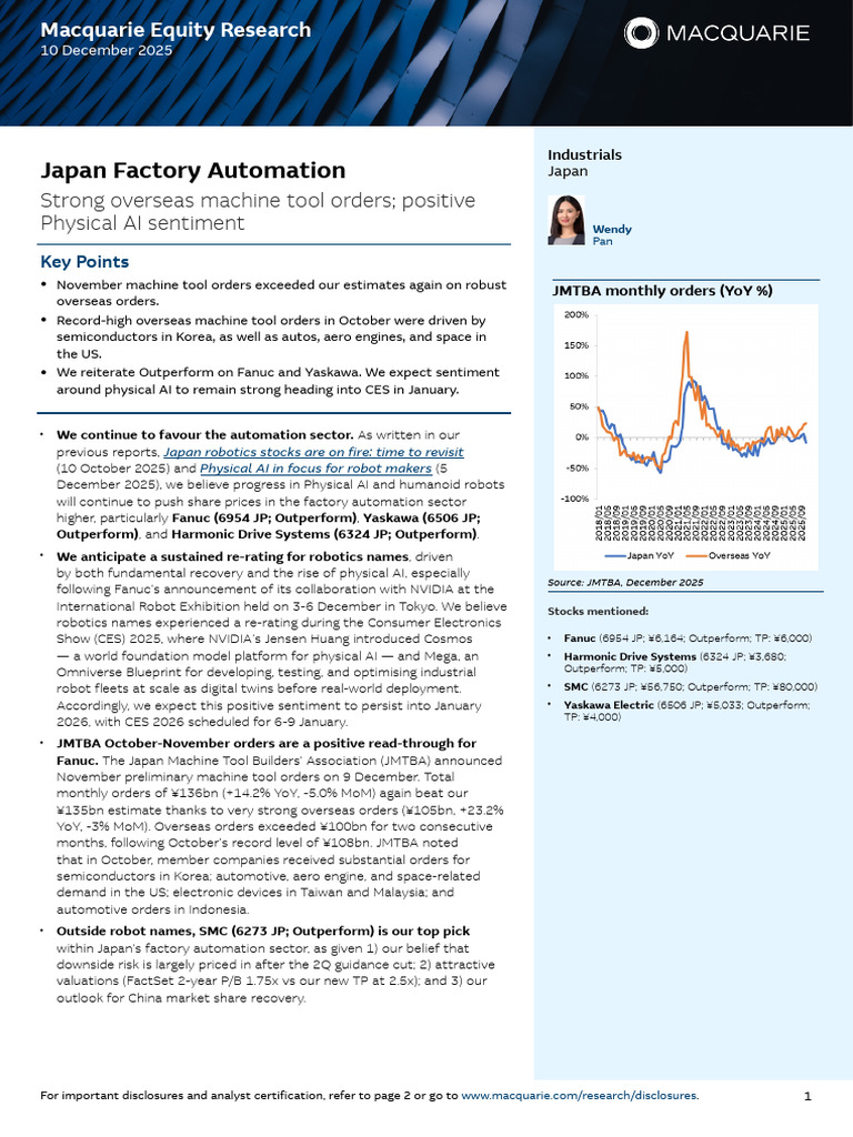 Japan Factory Automation Insights 2025 | PDF | Investing | Economies