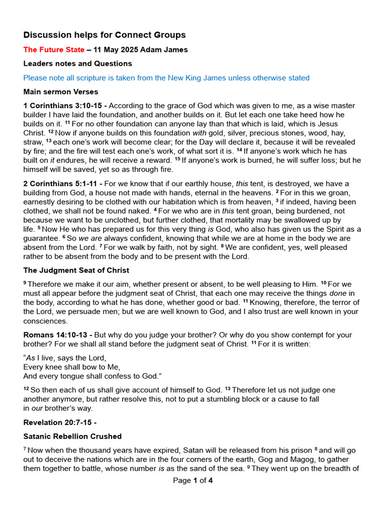 The Future State Week Commencing 11 &18!05!2025 | PDF | Last Judgment ...