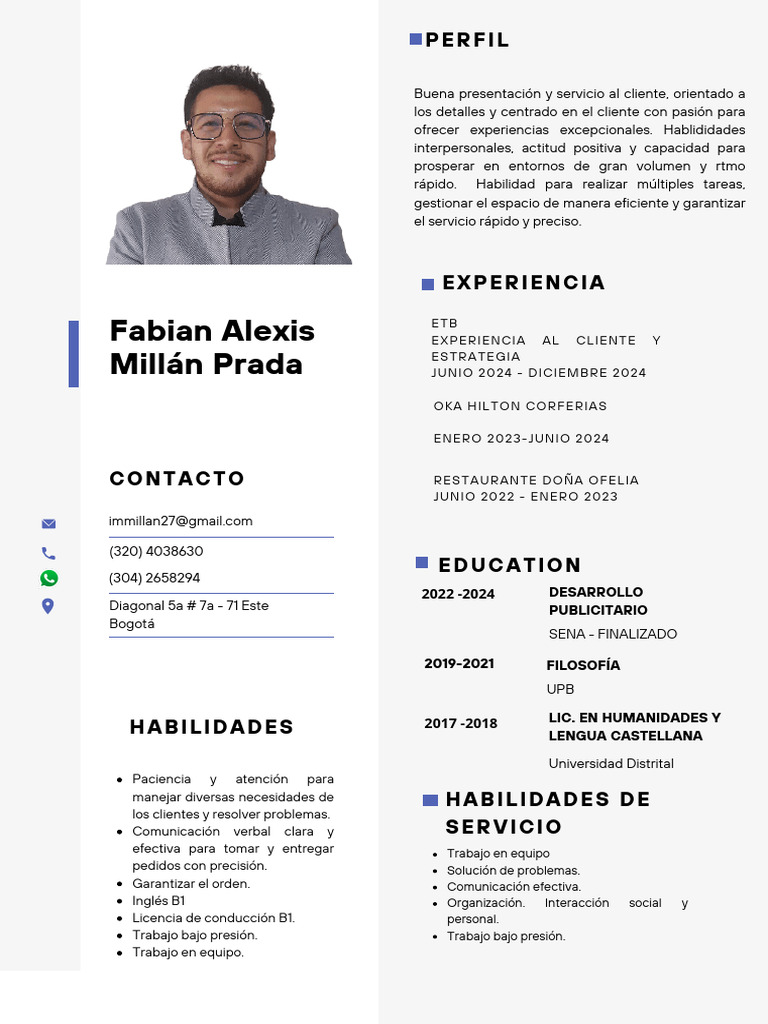 Hoja de Vida Fabián Alexis | PDF