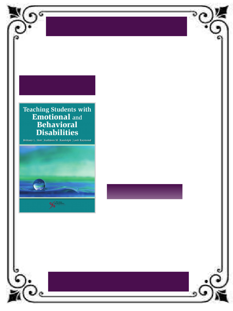 Teaching Students with Emotional and Behavioral Disabilities 1st ...