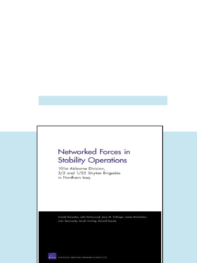 Networked Forces in Stability Operations 101st Airborne Division 3 2 ...
