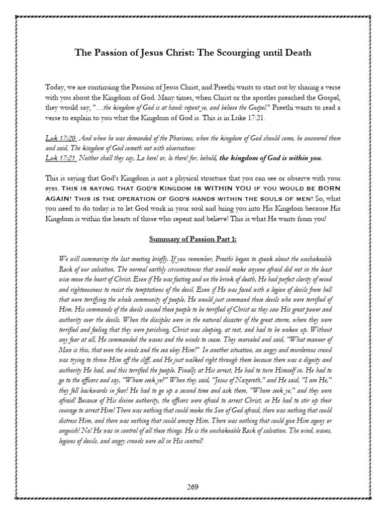 The Agony of Christ's Passion Explained | PDF | Jesus | Judas Iscariot