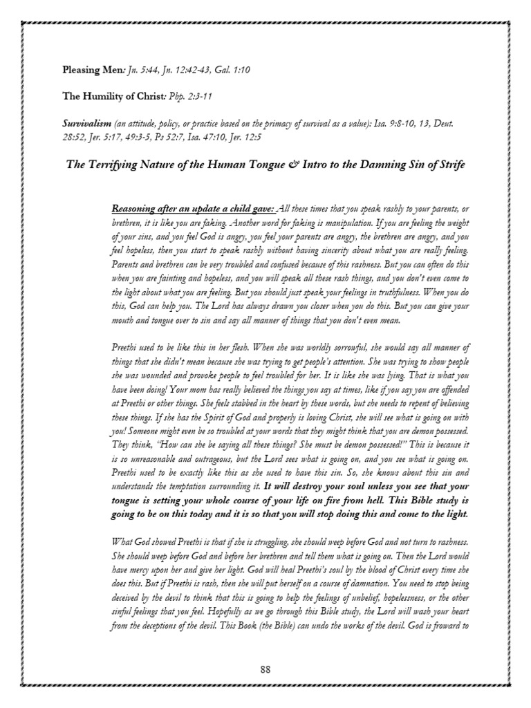 The Power of Words: A Bible Study | PDF | Equestrianism | Satan
