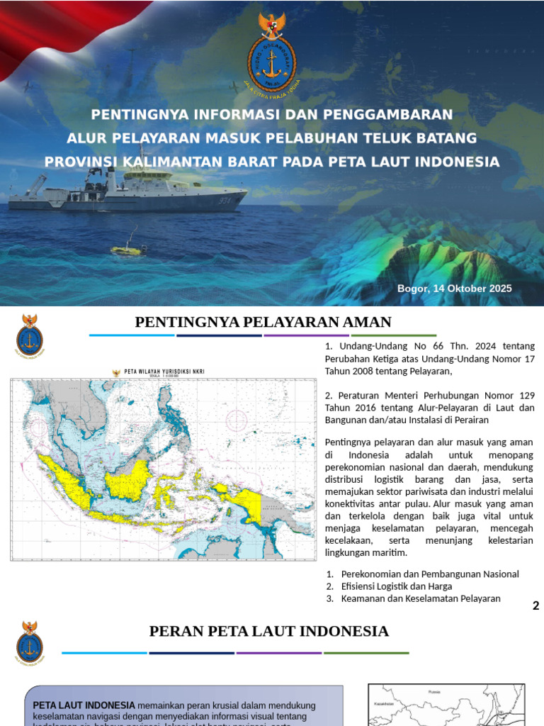 Pushidrosal Alur Pelabuhan Teluk Batang, 14 Oktober 2025 | PDF
