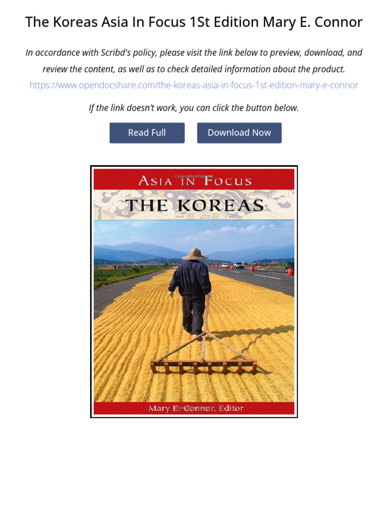 The Koreas Asia in Focus 1st Edition Mary E. Connor available instanly ...