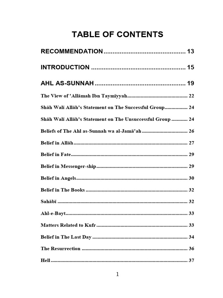 Overview of Islamic Sects and Beliefs | PDF | Sunni Islam | Hadith