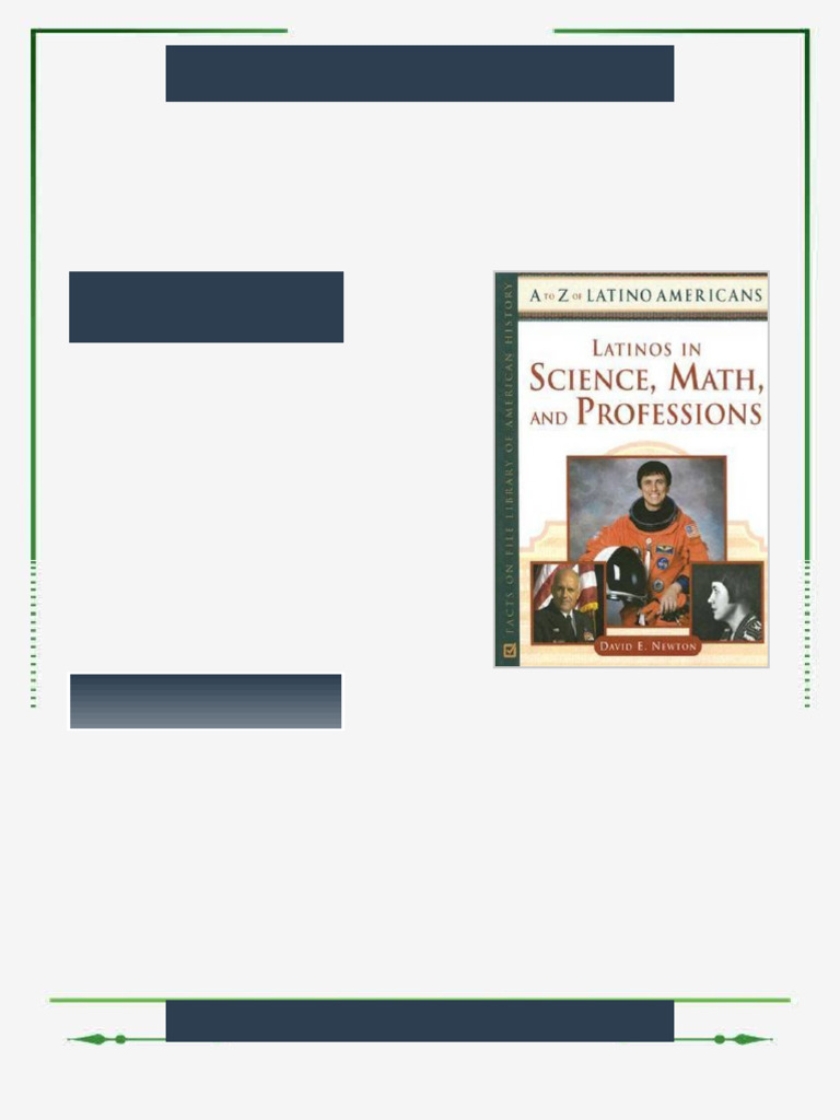 Latinos in Science Math and Professions A to Z of Latino Americans 1st ...