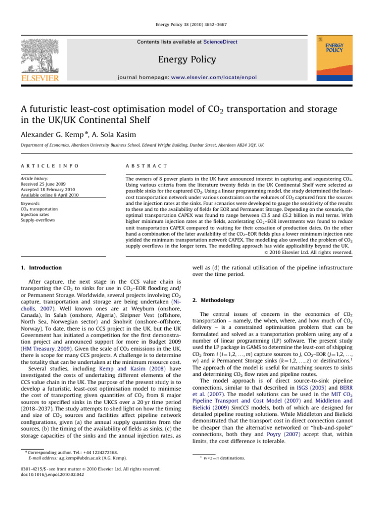 9---A Futuristic Least-cost Optimisation Model of CO2 Transportation ...